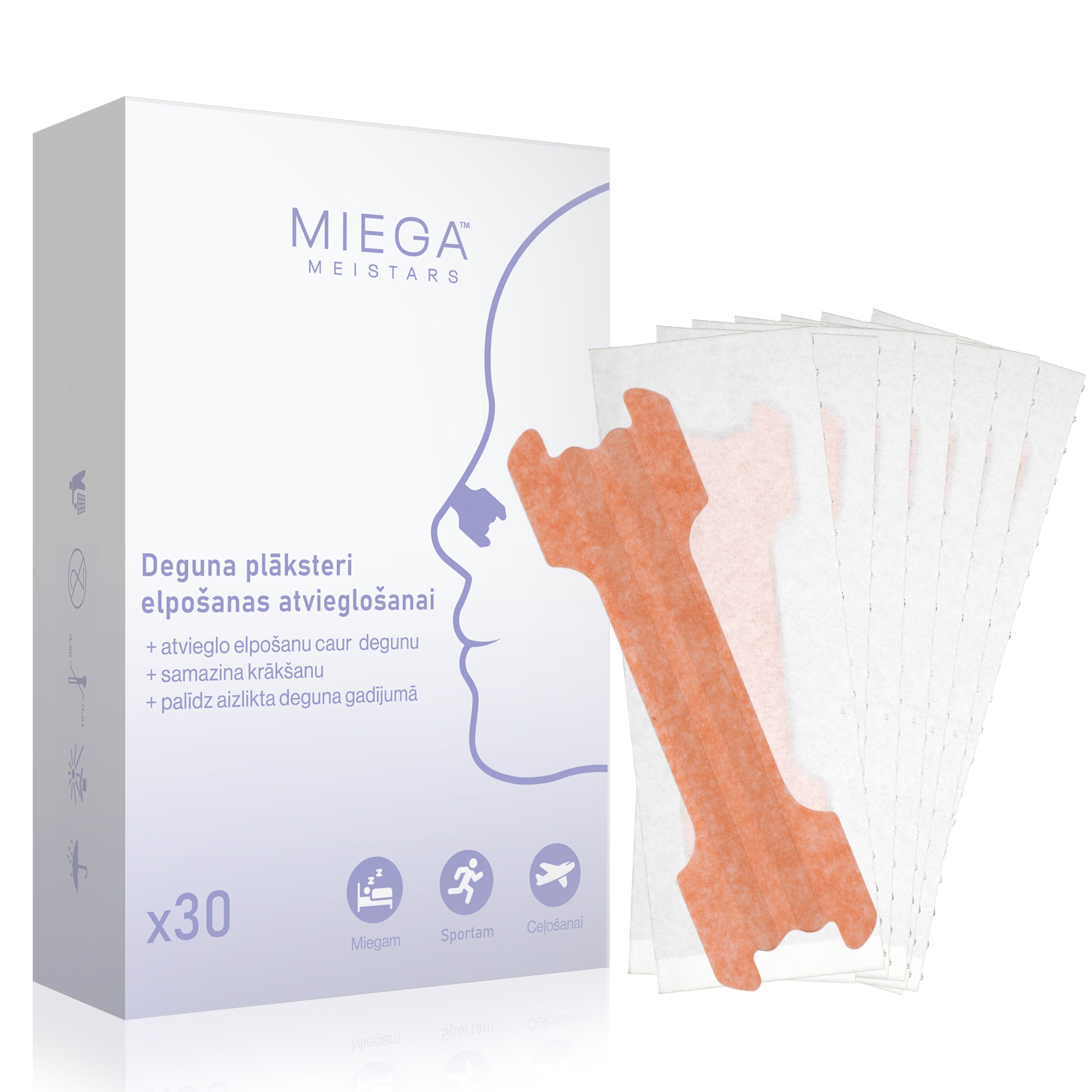 Deguna plāksteri elpošanas atvieglošanai – Miega Meistars